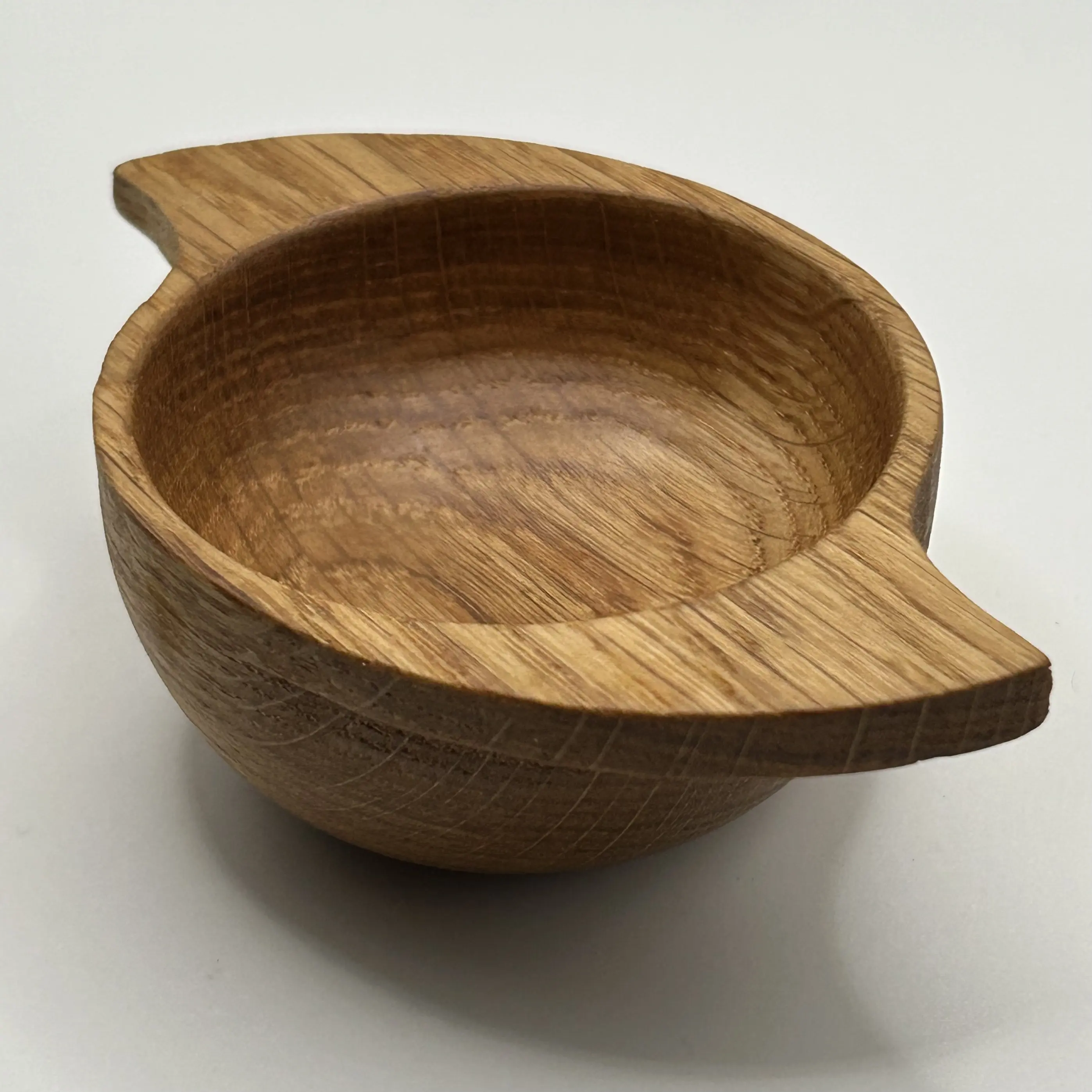 Scottish Oak Whisky Winged Quaich (Medium) - Lochsloy Design